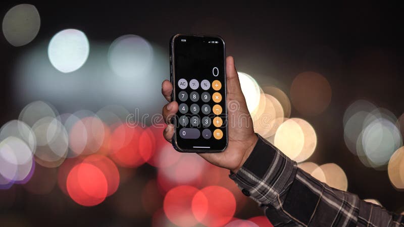Calculator on Screen in Mobile Editorial Image - Image of office, copy ...