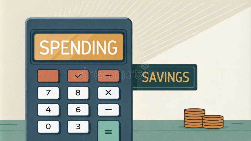 A Calculator Showing Increasing Numbers Representing Spending while the ...