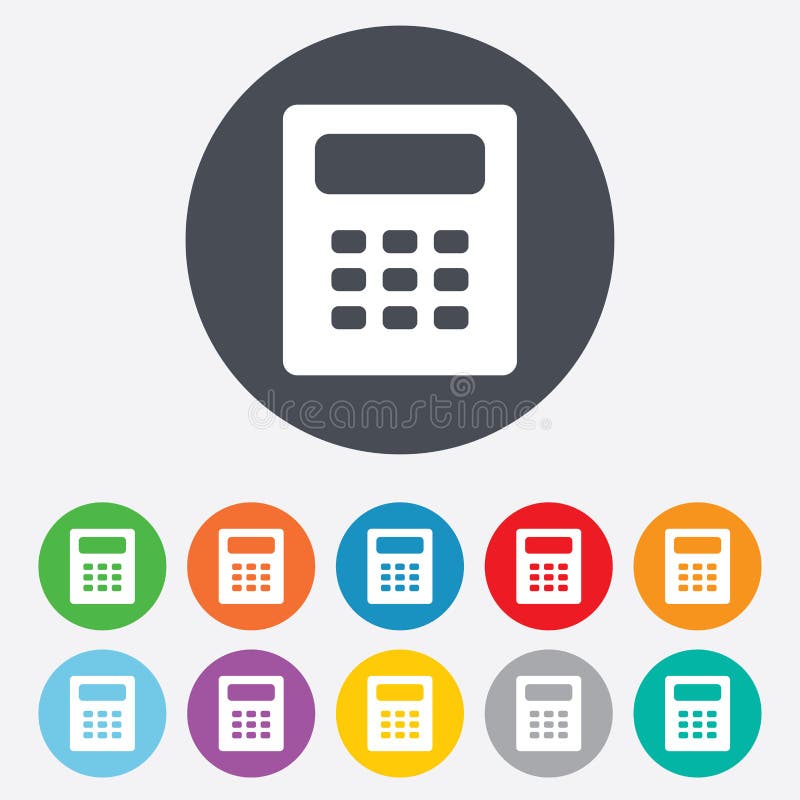 Calculator Sign Icon. Bookkeeping Symbol Stock Illustration ...