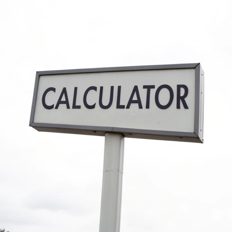Calculator Sign on White Background Stock Illustration - Illustration ...