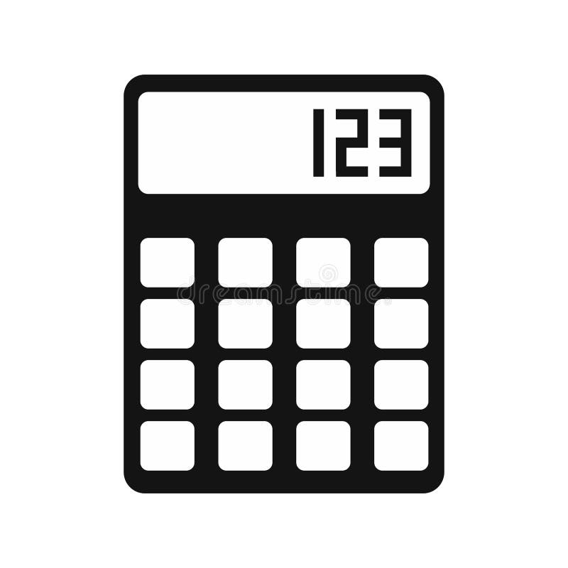 No Calculator Simple Icon Vector Stock Vector - Illustration of icon ...