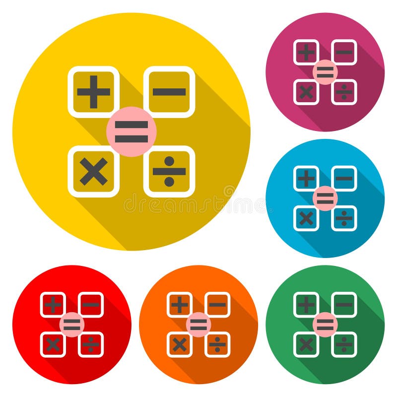 Calculator Simple Icon or Logo, Color Set with Long Shadow Stock Vector ... Calculator Simple Icon or Logo, Color Set with Long Shadow Stock Vector ...