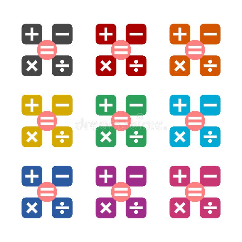Calculator Simple Icon or Logo, Color Set Stock Vector - Illustration ... Calculator Simple Icon or Logo, Color Set Stock Vector - Illustration ...