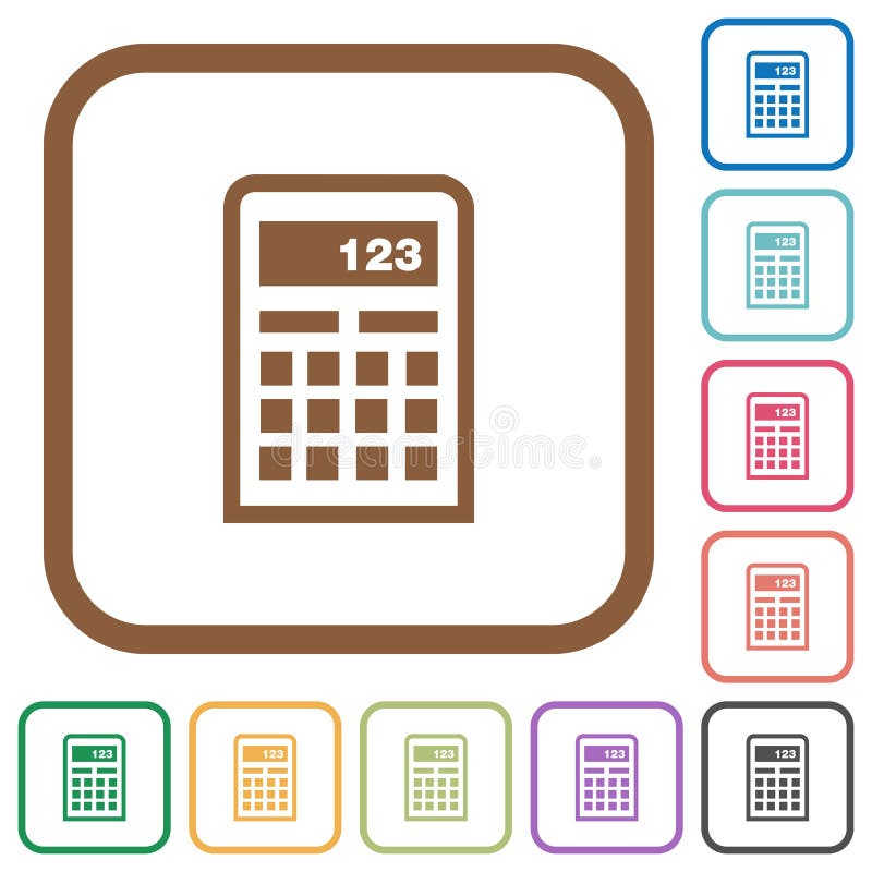 No Calculator Simple Icon Vector Stock Vector - Illustration of icon ...