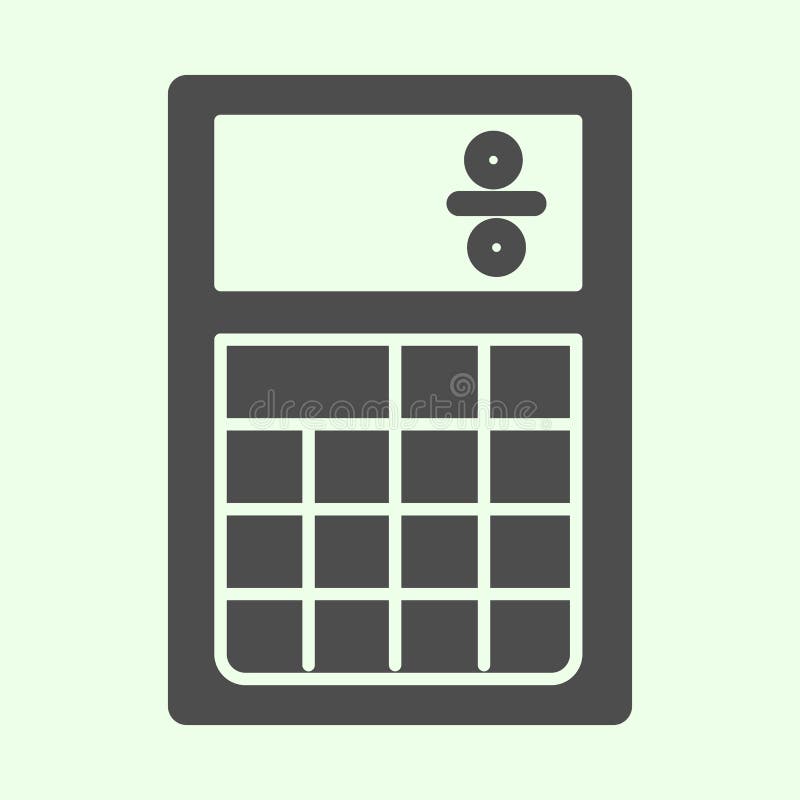 Calculator Solid Icon. Office Calculating Machine Glyph Style Pictogram ...