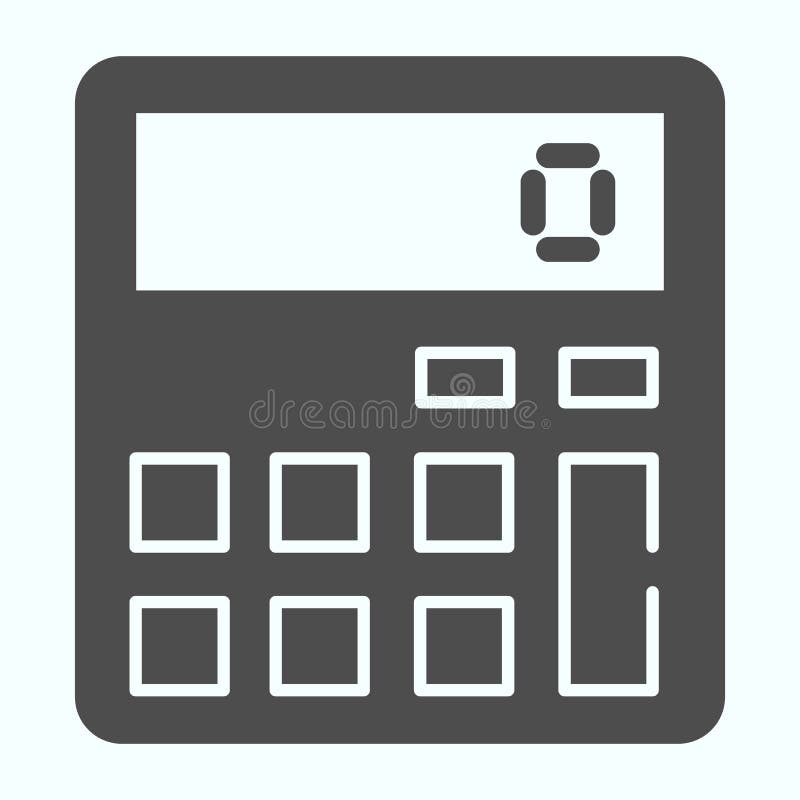 Calculator Solid Icon. Electronic Device for Accounting and Calculating ...