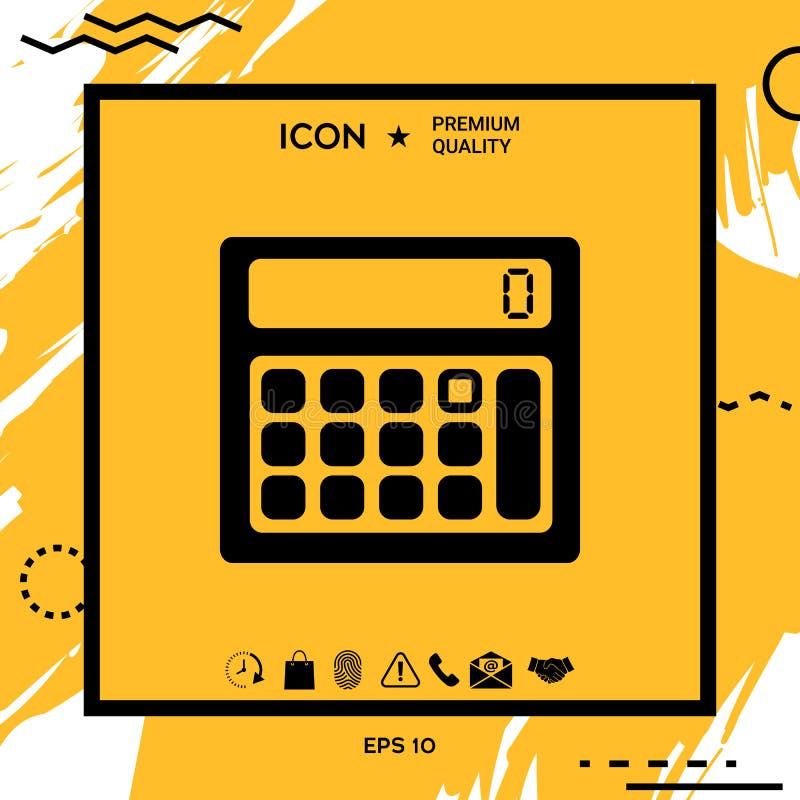 Calculator symbol icon stock vector. Illustration of education - 105922399