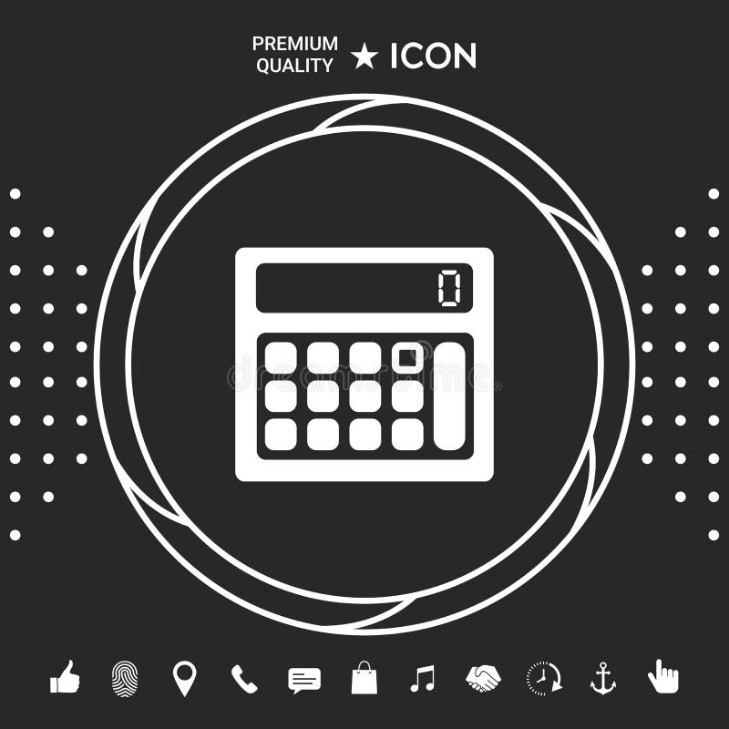 Calculator symbol icon stock vector. Illustration of office - 130244324