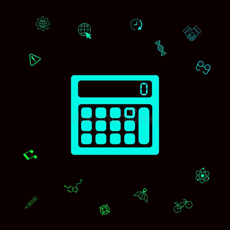 Calculator symbol icon stock vector. Illustration of education - 130052902