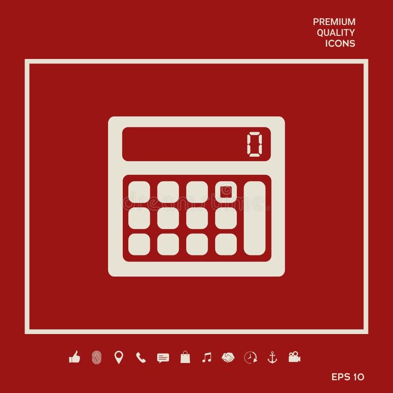 Calculator Symbol Icon. Graphic Elements for Your Design Stock Vector ...