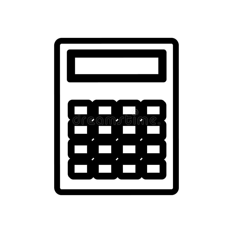 Calculator Symbol Line Icon, Vector Illustration Stock Vector ...