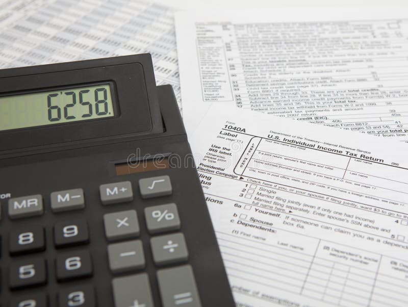 Business Activity Statement Tax Calculator Stock Image - Image of ...