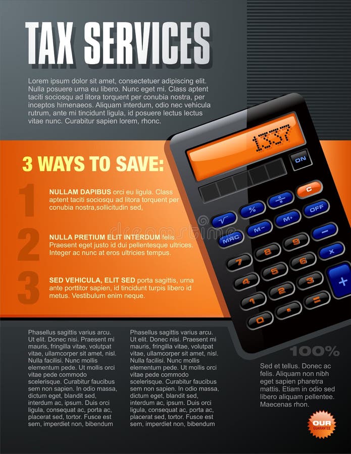 Calculator Template stock vector. Illustration of flyer - 6847624