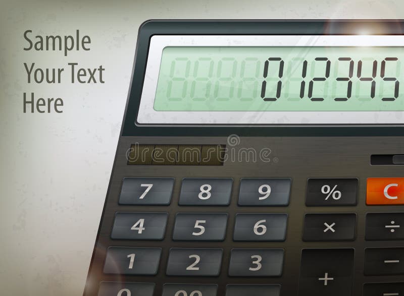 Calculator digital text. stock vector. Illustration of illustration ...