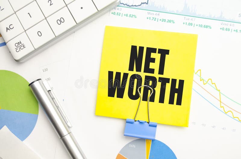 Calculator with Text Net Worth with White Paper Stock Photo - Image of ...