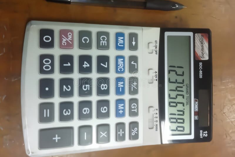 Calculator Tool Office Math Number Pen Stock Image - Image of tool ...