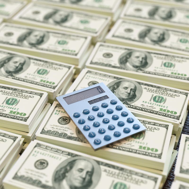 Calculator on Top of Dollar Bills Stock Image - Image of dollar, ideas ...