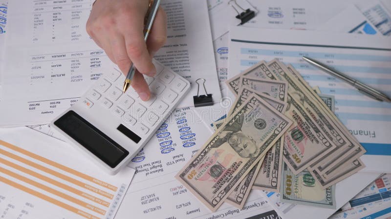 Calculator top view stock footage. Video of calulator - 268710622