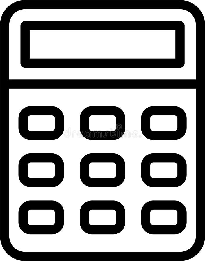 Calculator Vector Icon stock illustration. Illustration of addition ...