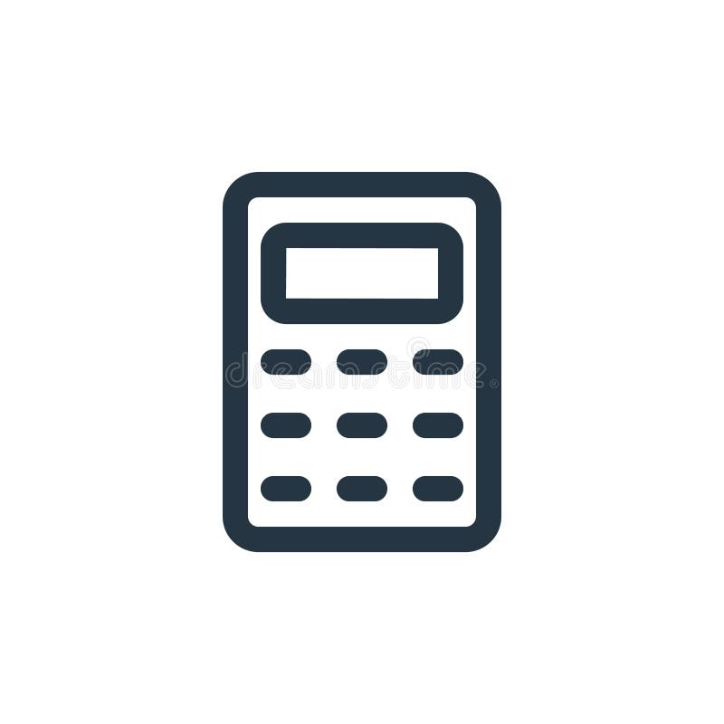 Calculator Vector Icon. Calculator Editable Stroke. Calculator Linear ...