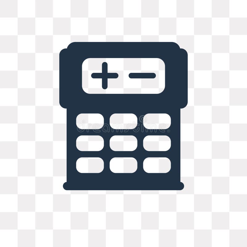Calculator Vector Icon Isolated on Transparent Background, Calculator ...