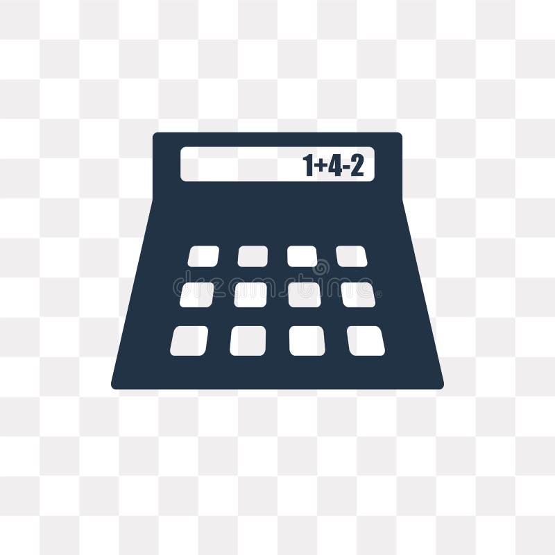 Calculator Vector Icon Isolated on Transparent Background, Calculator ...