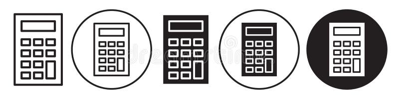 Calculator Vector Set Collection for Web Stock Vector - Illustration of ...
