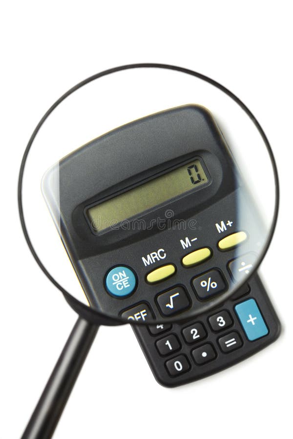 Calculator Viewed Magnifying Glass Stock Photos - Free & Royalty-Free ...