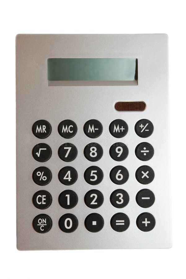 Calculator on white stock image. Image of digital, button - 8963439