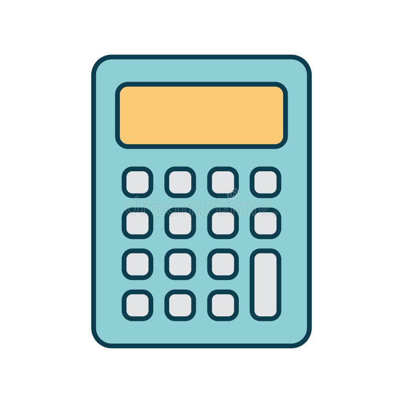 Calculator on a White Backgorund Stock Vector - Illustration of ...
