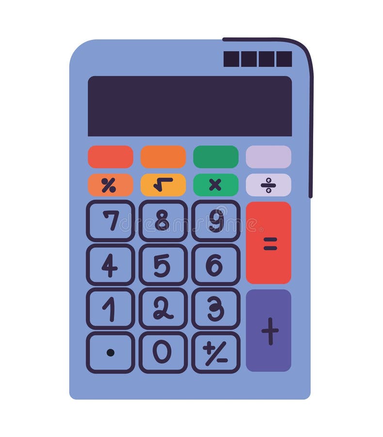 Calculator on a White Backgorund Stock Vector - Illustration of ...