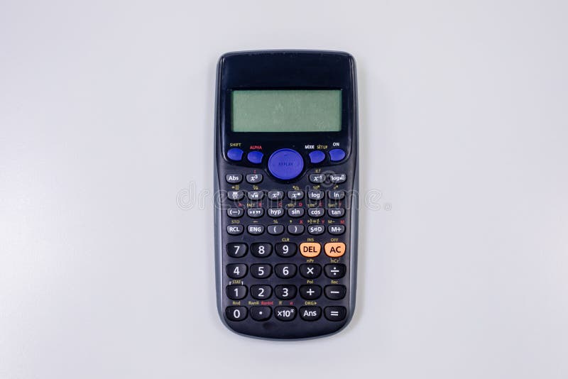 Calculator on White Background Stock Photo - Image of count, background ...