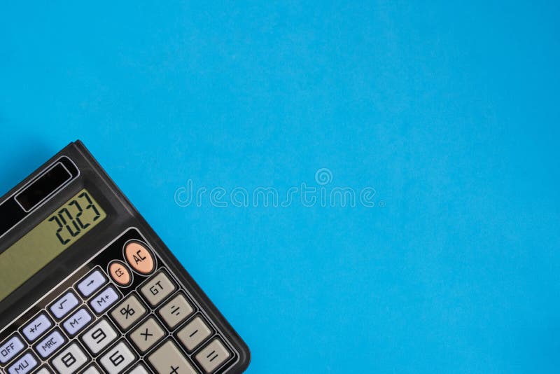 Calculator White Background, Isolate with an Copyspace Stock Image ...
