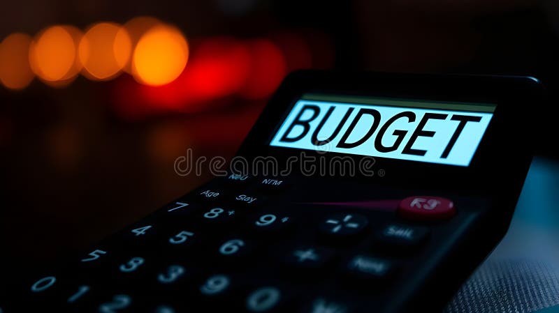 A Calculator with the Word BUDGET on Its Screen Stock Photo - Image of ...