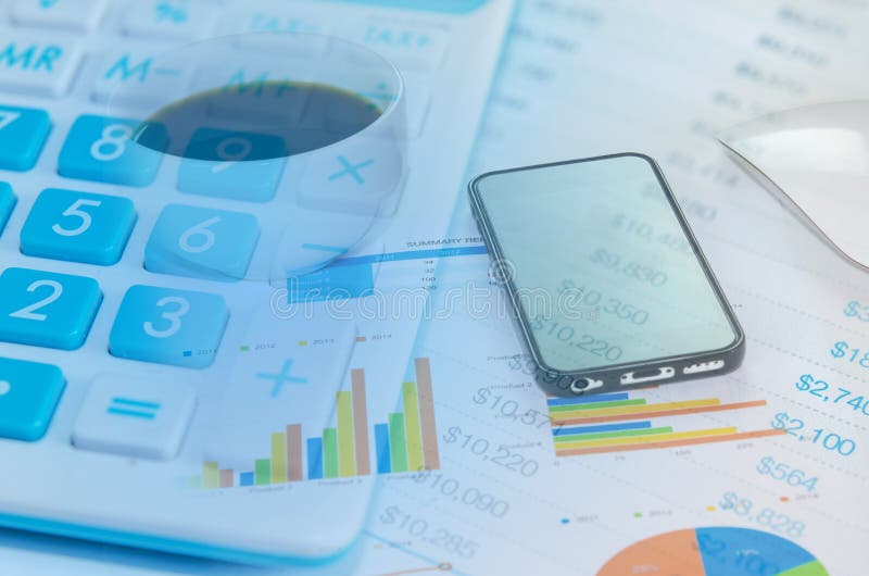 Calculators and Financial Statements Stock Photo - Image of analysis ...