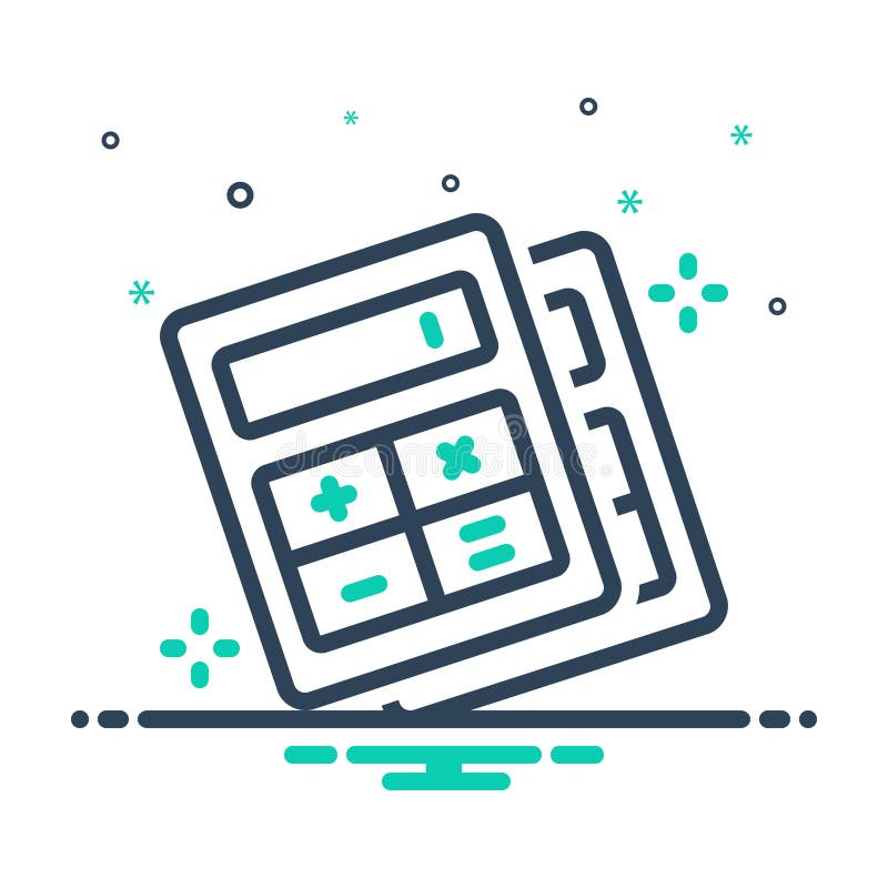 Mix Icon for Calculators, Solve and Electronic Stock Vector ...