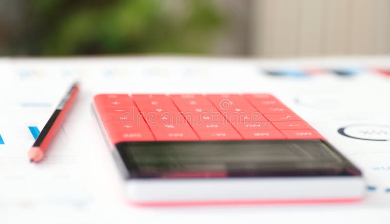 Calculators and Pencils in Financial Materials Stock Photo - Image of ...