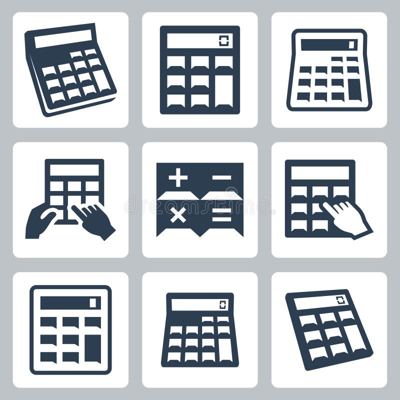 Calculators Icons Stock Illustrations – 425 Calculators Icons Stock ...