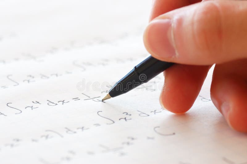 Calculus stock image. Image of homework, formula, paper - 8664399