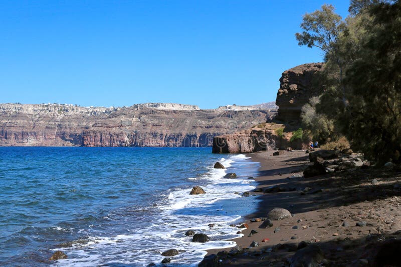 Caldera beach, Santorini stock photo. Image of water - 310055744