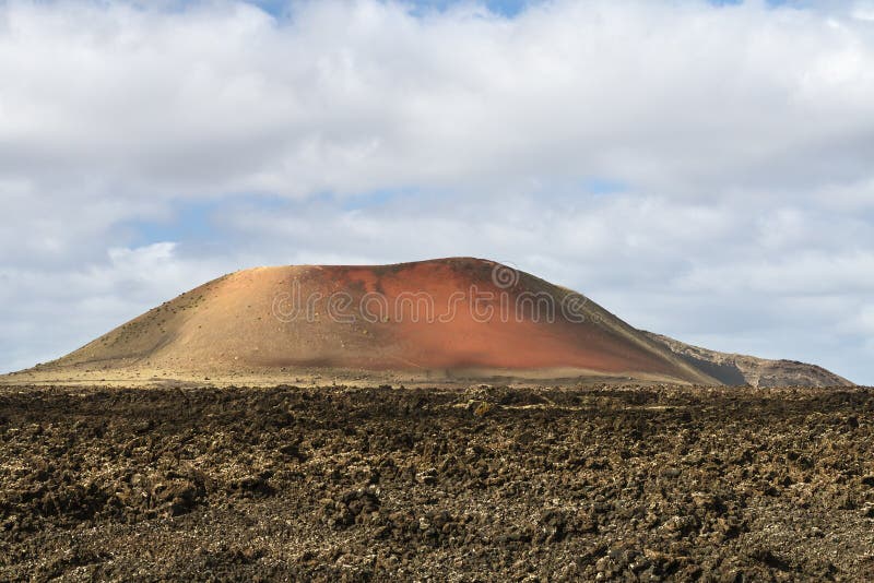 Caldera Colorada in Lanzarote, Spain Stock Photo - Image of lanzarote ...