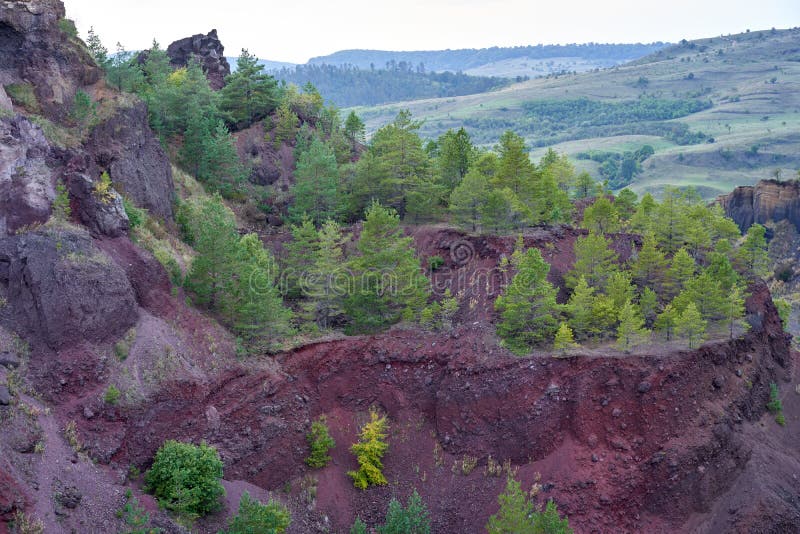 Caldera of an Extinct Volcano Stock Image - Image of landscape, erosion ...
