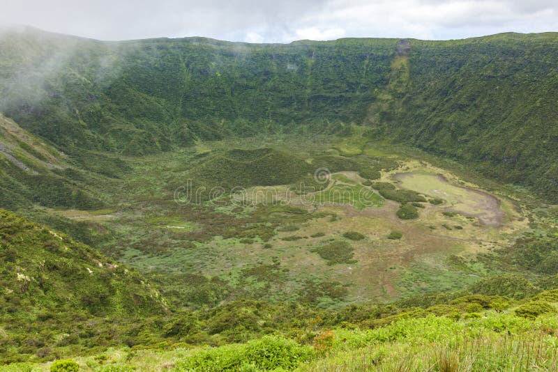 Caldera of Faial, Azores stock image. Image of travel - 356159267