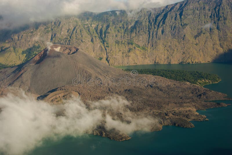 Caldera of volcano stock image. Image of hiker, hiking - 65303687