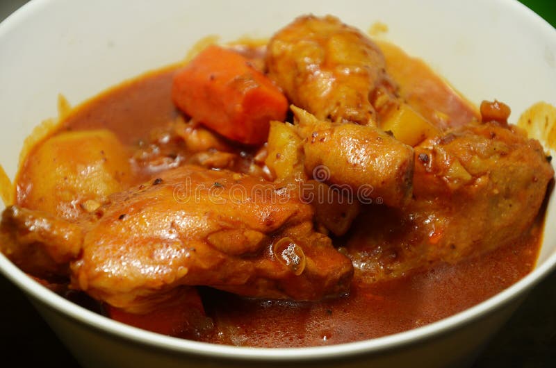 Caldereta Made from Chicken and Thick Sauce Stock Photo - Image of ...