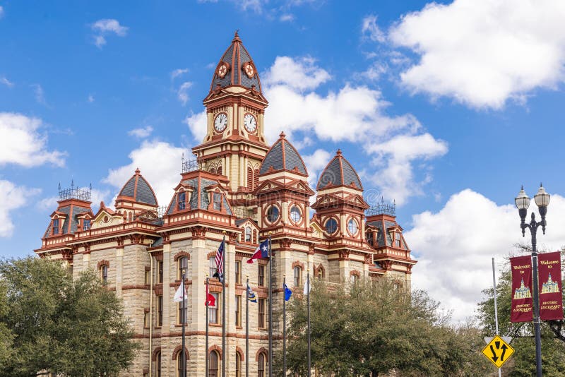 The Caldwell County Courthouse in Lockhart, Texas Stock Photo - Image ...
