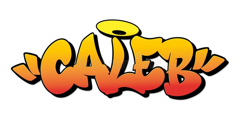 Caleb Name in Graffiti Style. Vector Illustration. Stock Vector ...