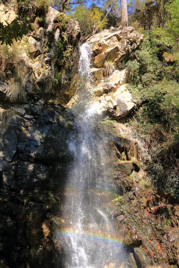 Waterfall, Troodos Cyprus stock image. Image of leaves - 22482025