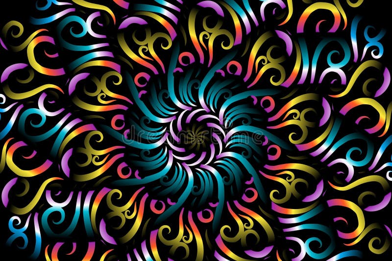 Caleidoscope Gradient Flower and Leaf Art Pattern of Indonesian Stock ...