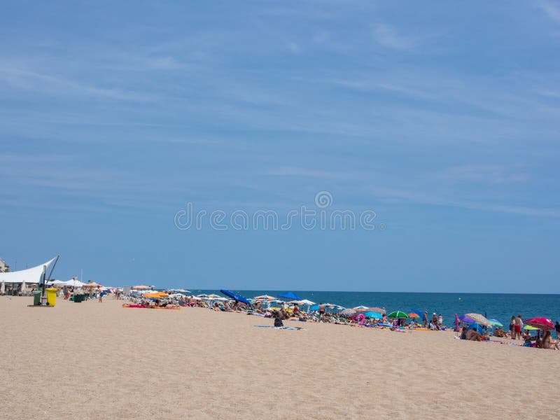 Calella Beach editorial photo. Image of catalonia, building - 102195041